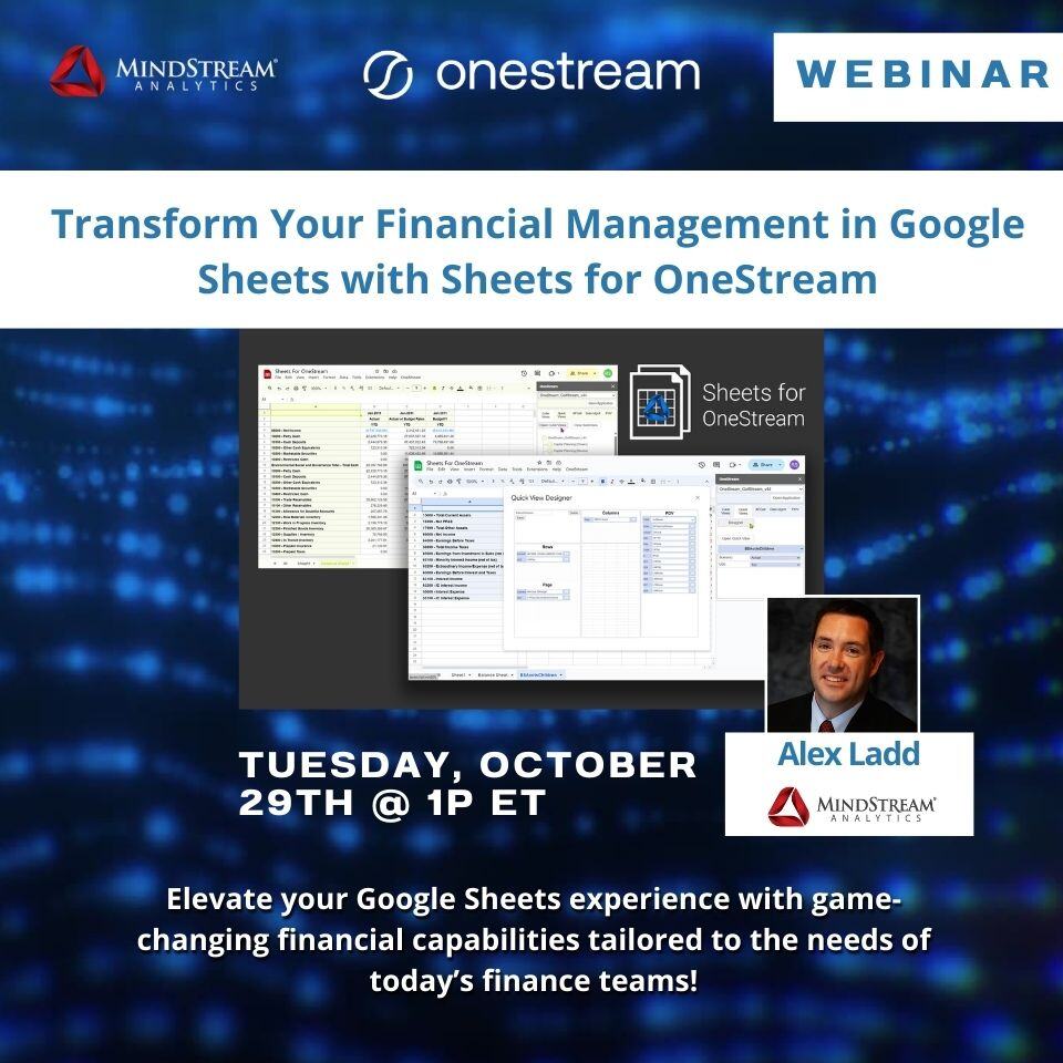 Transform Financial Management in Google Sheets with Sheets for OneStream